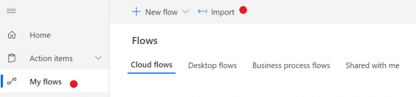 How do I export and import a flow from Power Automate?