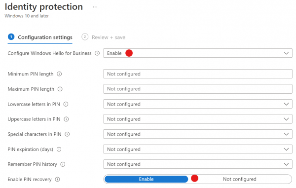 Configure Non-destructive PIN set for Windows